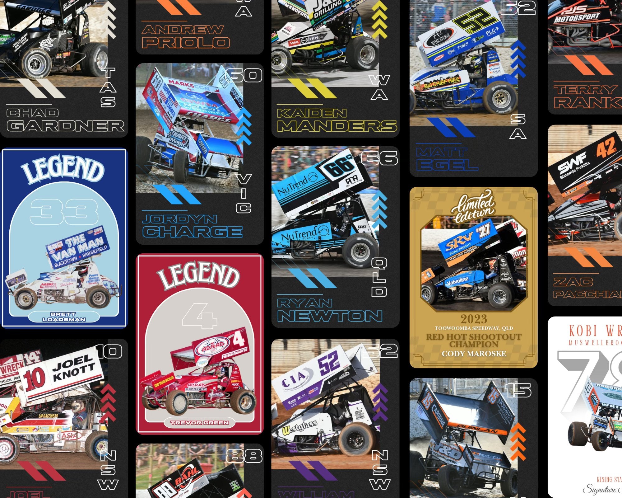 Sprintcar Trading Cards